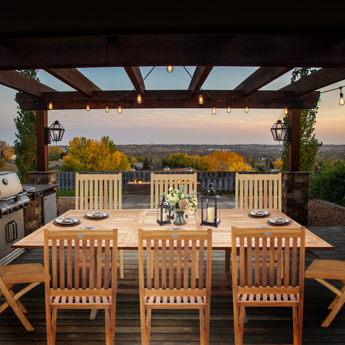 Teak Wood San Juan Rectangular Outdoor Extension Table – Seven Seas Teak