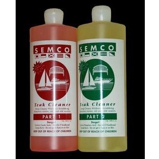 Semco Teak Wood Cleaner Quart - 2 Part Set – Seven Seas Teak
